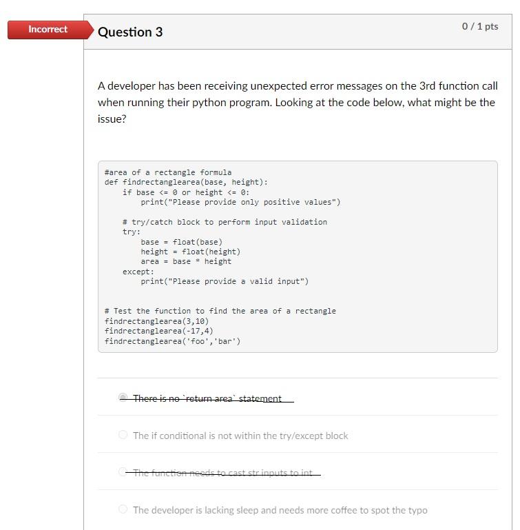 Solved A developer has been receiving unexpected error | Chegg.com