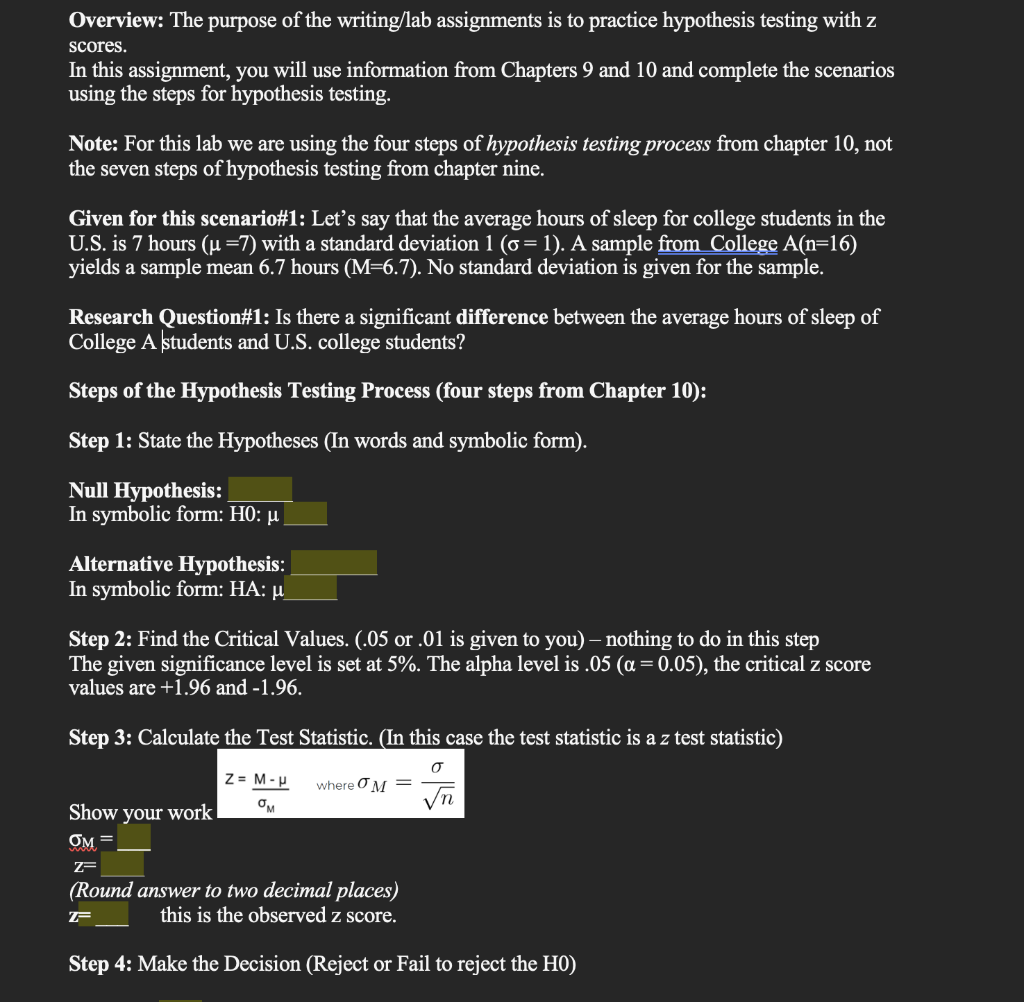 Solved Overview: The purpose of the writing/lab assignments | Chegg.com