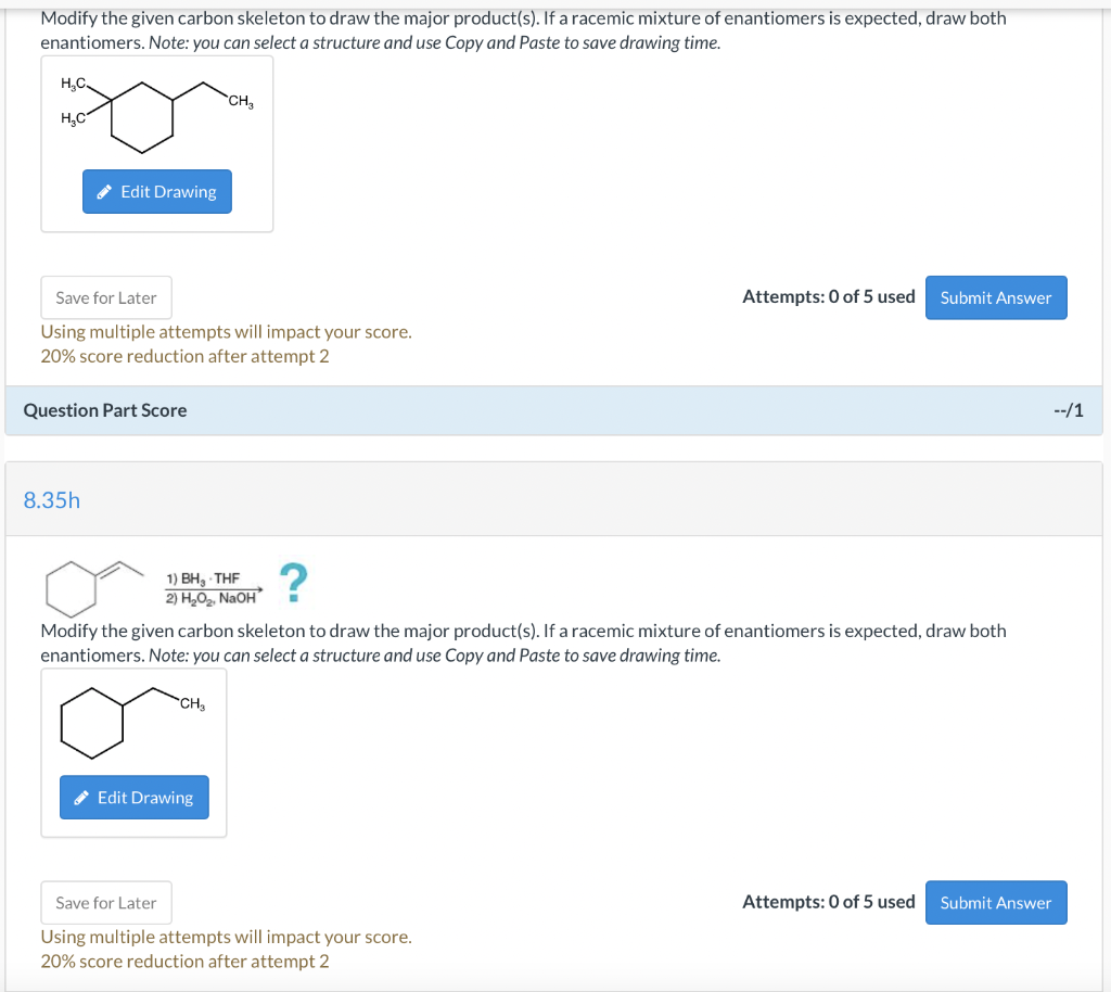 Solved Predict the product(s) for each of the | Chegg.com