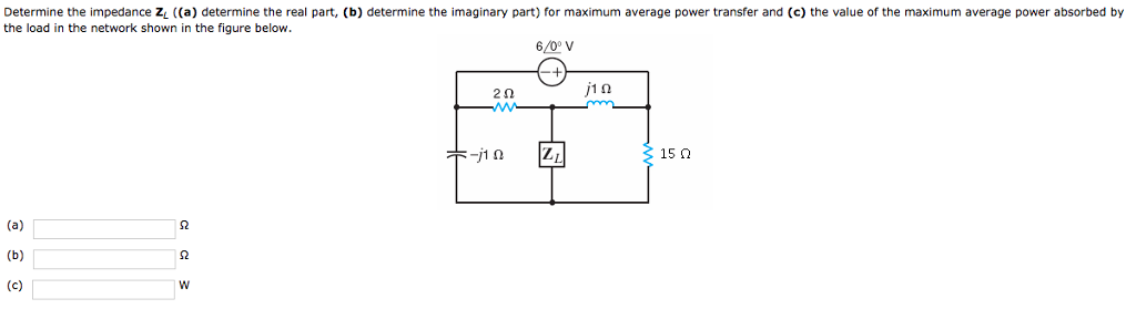 Solved Determine the impedance Zi ((a) determine the real | Chegg.com Solved Determine the impedance Zi ((a) determine the real | Chegg.com
