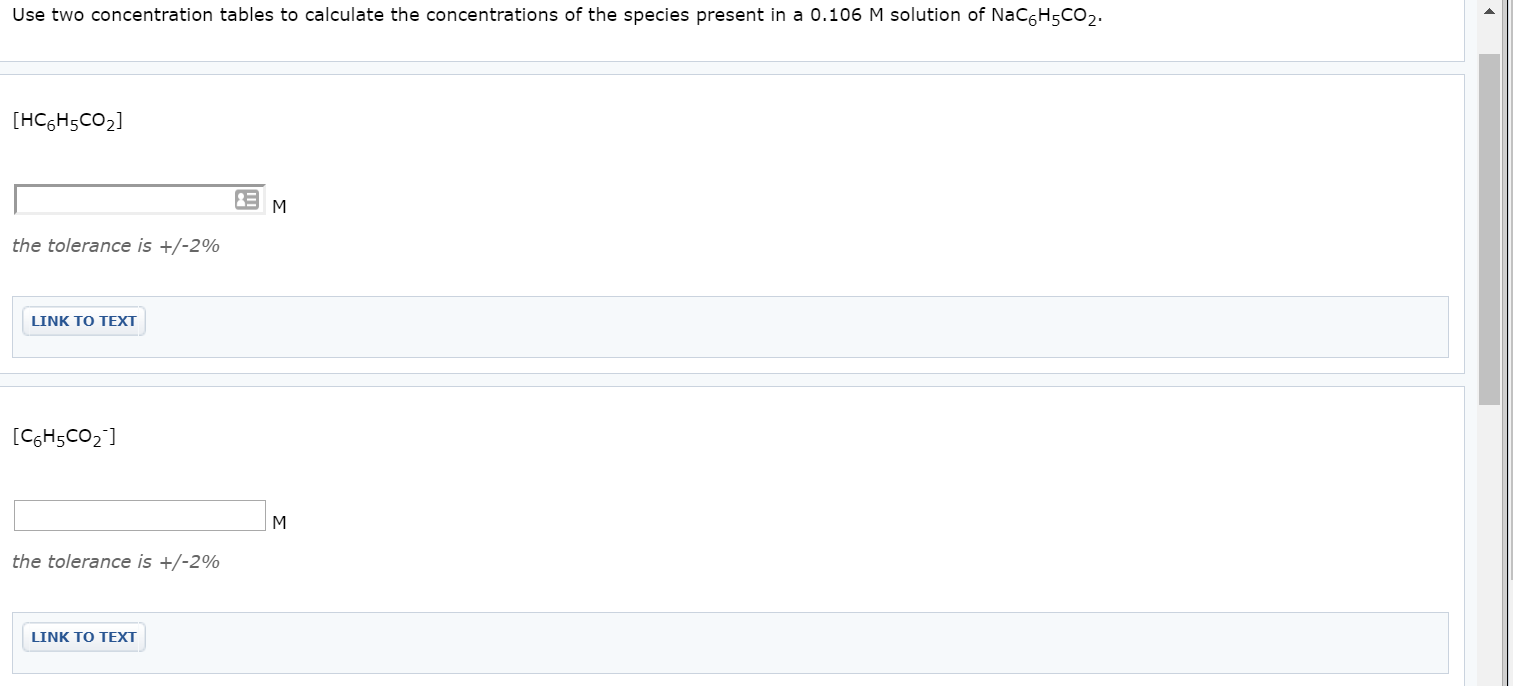 Solved Use two concentration tables to calculate the | Chegg.com