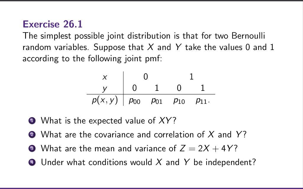 Solved Exercise 26.1 The simplest possible joint | Chegg.com