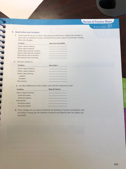 Solved Review &Practice Sheet Exercise 37 C. Application and | Chegg.com