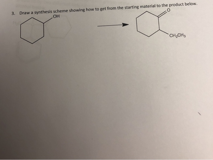 Solved 3. Draw a synthesis scheme showing how to get from | Chegg.com