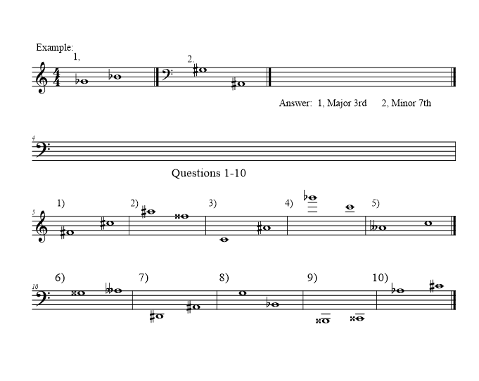 .Identify the intervals by type and quality in the | Chegg.com