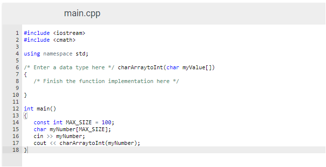 Solved Write a function that returns the integer | Chegg.com