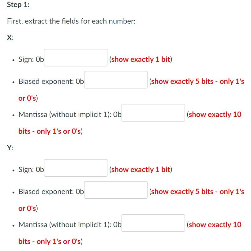 Solved Your task is to add the following half-precision | Chegg.com