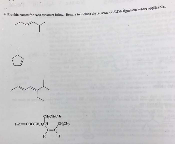 Solved Provide names for each structure below. Be sure to | Chegg.com