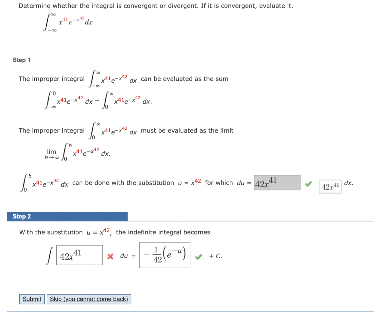 Determine whether the integral is convergent or | Chegg.com