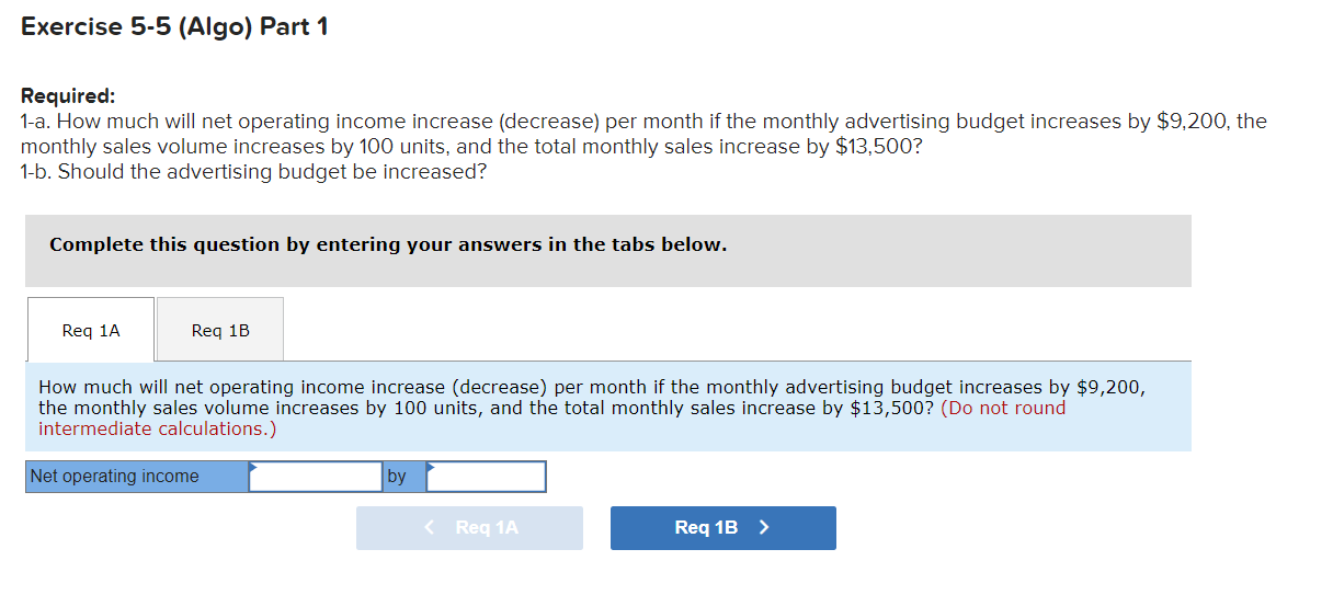Solved Required information Exercise 5-5 (Algo) Changes in | Chegg.com