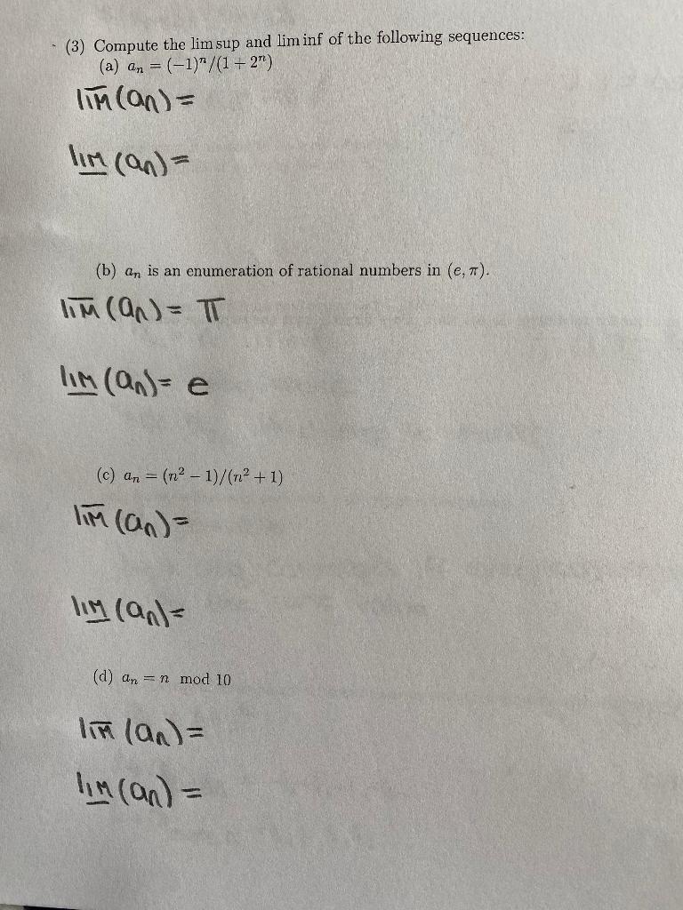 Solved for a real analysis course the only one i could | Chegg.com