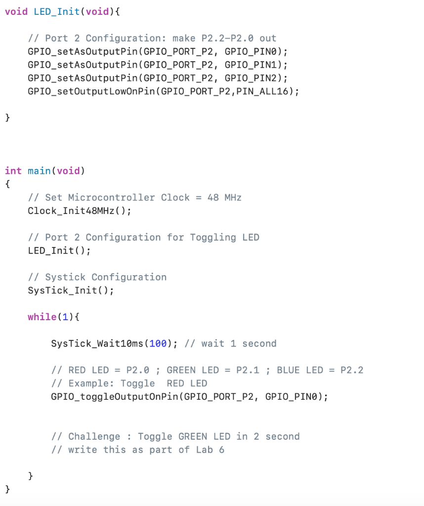 void LED_Init(void) { // Port 2 Configuration: make | Chegg.com