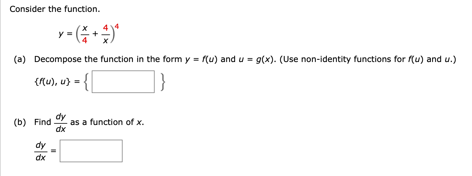 Solved Consider the function. y =(9x2 + 1)3 (a) Decompose | Chegg.com