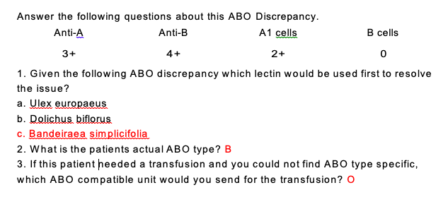 Solved Answer the following questions about this ABO | Chegg.com