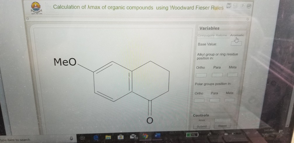 Solved Calculation of Amax of organic compounds using | Chegg.com