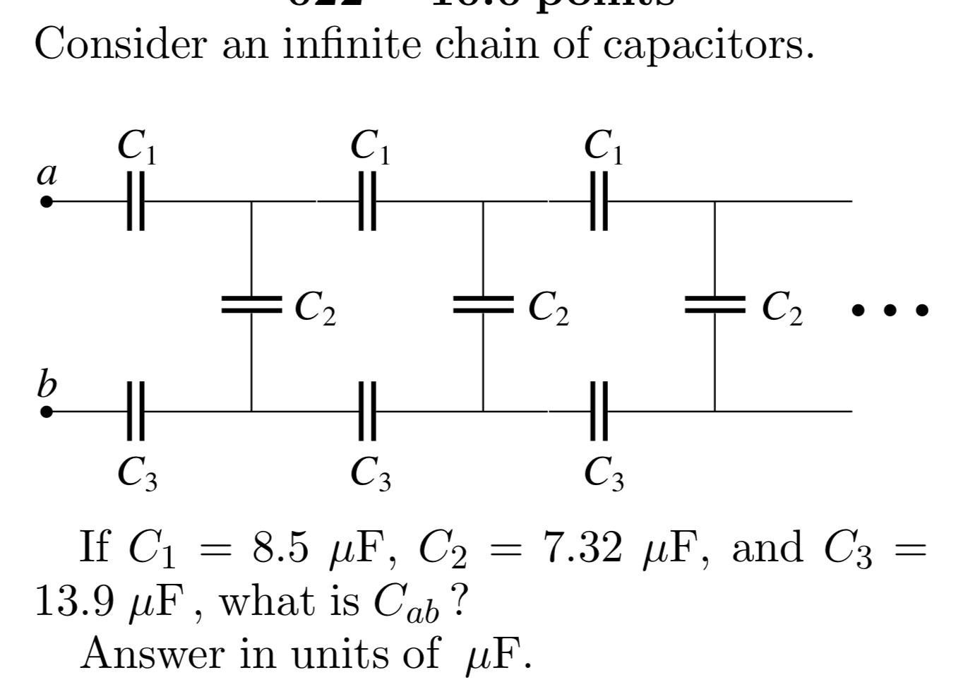 Solved Consider an infinite chain of capacitors. IfC1 | Chegg.com