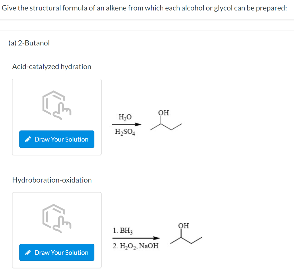 Solved Give the structural formula of an alkene from which | Chegg.com