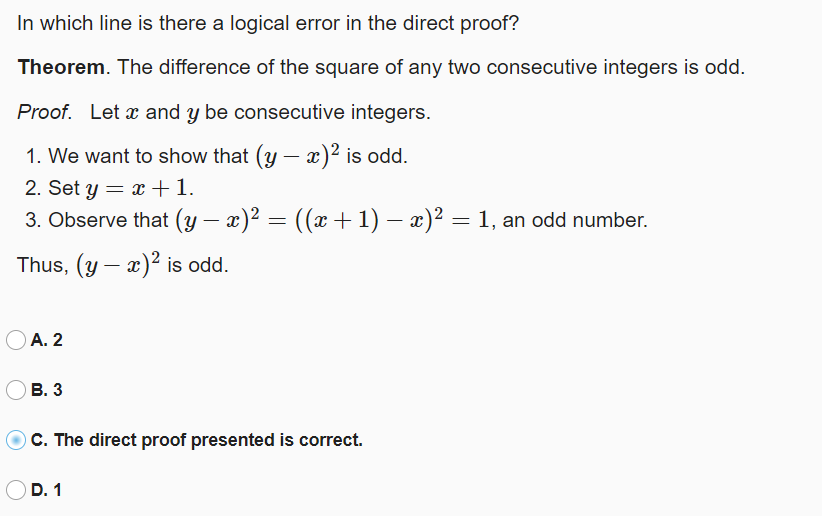 Solved In which line is there a logical error in the direct | Chegg.com