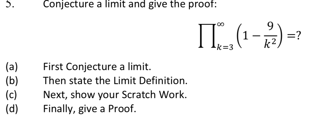 Solved Conjecture a limit and give the proof: IT_(1-2) = | Chegg.com