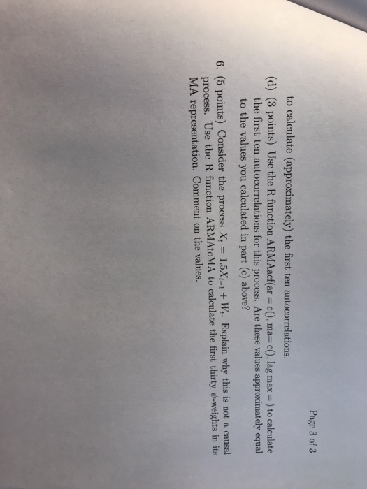 Solved 1. The R commands shown below will generate a time | Chegg.com