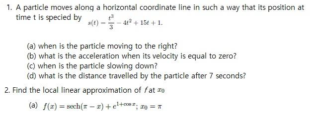 Solved 1. A particle moves along a horizontal coordinate | Chegg.com
