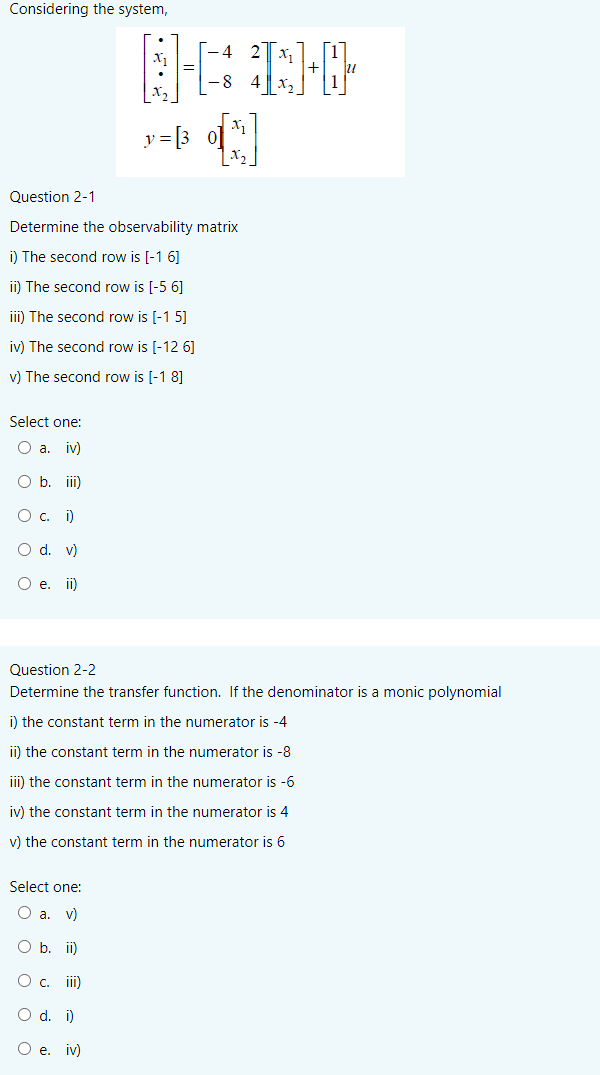 Solved Considering the system, | Chegg.com