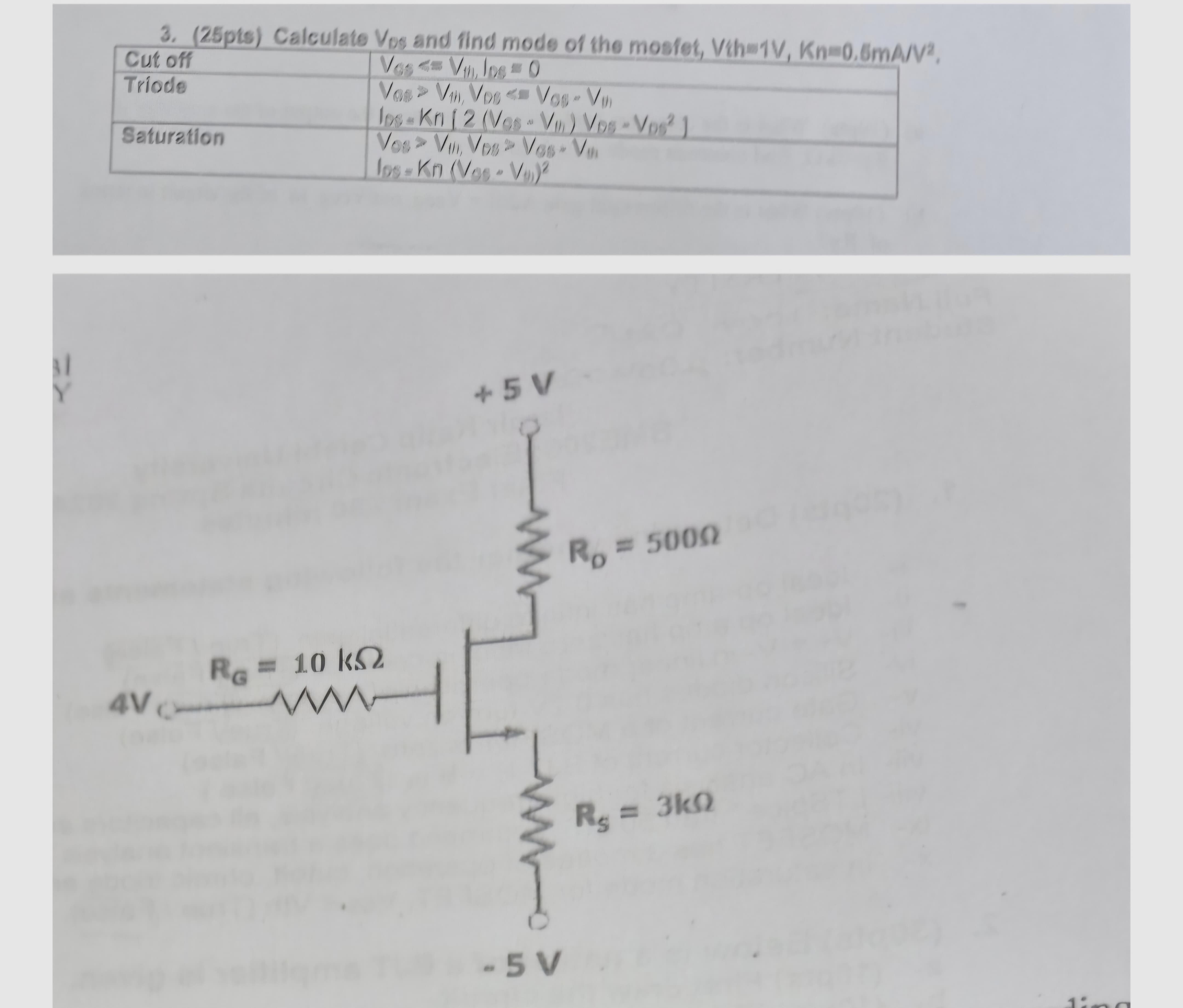 Solved ( 25 pts) ﻿Calculate VDs ﻿and find mode of ﻿the | Chegg.com