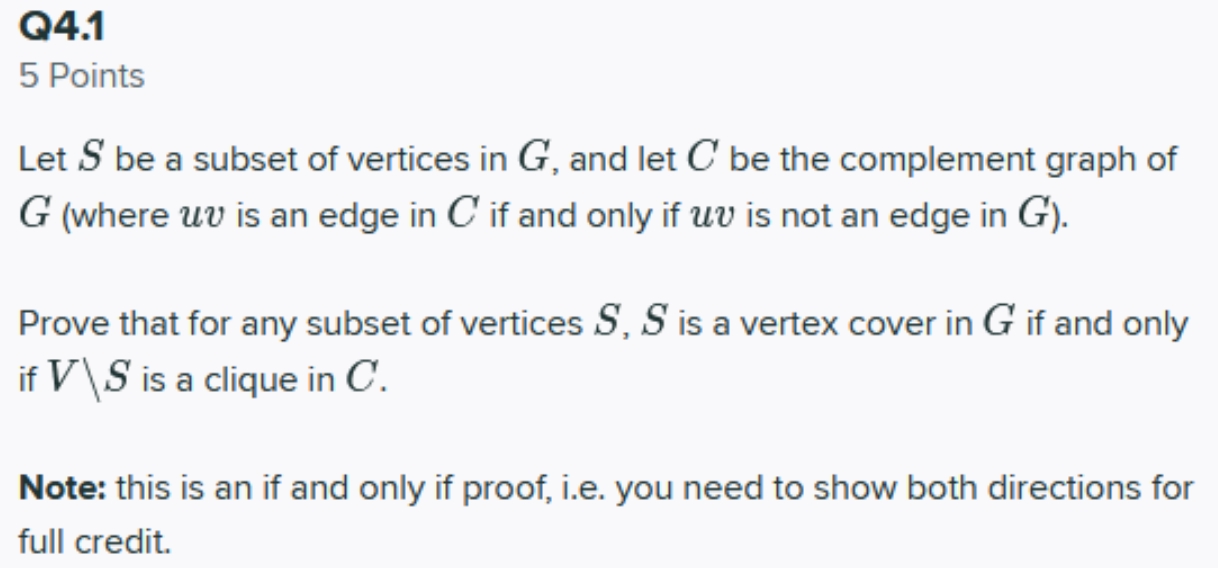 Solved Q4 10 Points Recall the given a graph G and a value | Chegg.com
