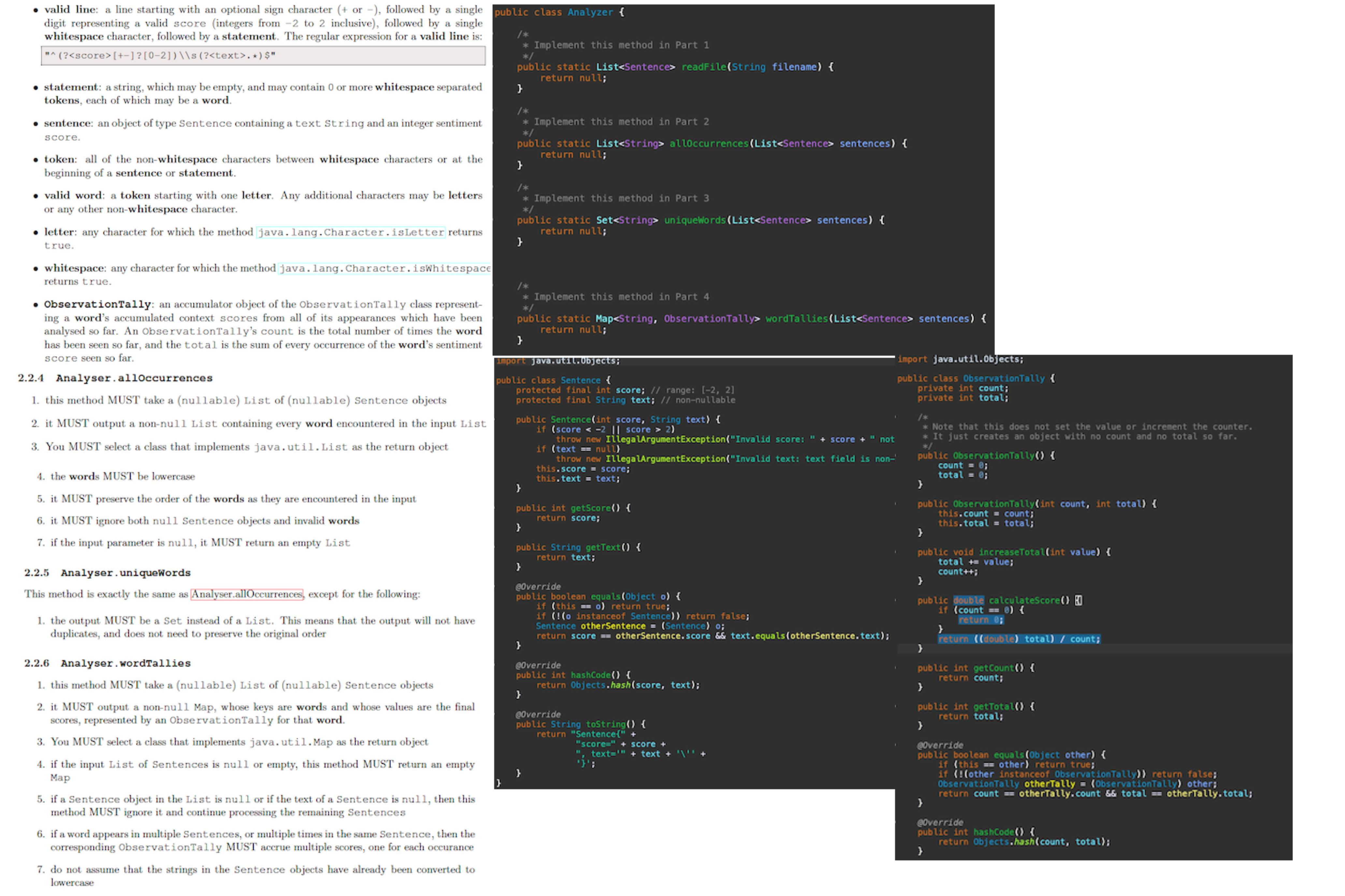 Solved Please implement the following methods: | Chegg.com