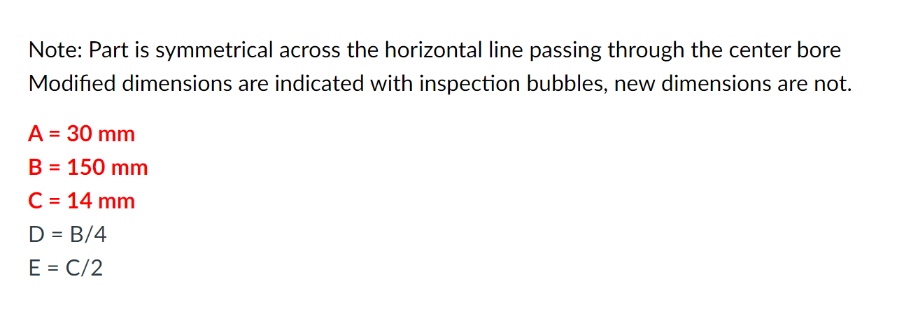 Solved Create the part shown below. - Note: Part is | Chegg.com