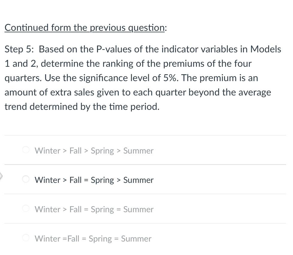 Solved Continued form the previous question: Step 5: Based | Chegg.com