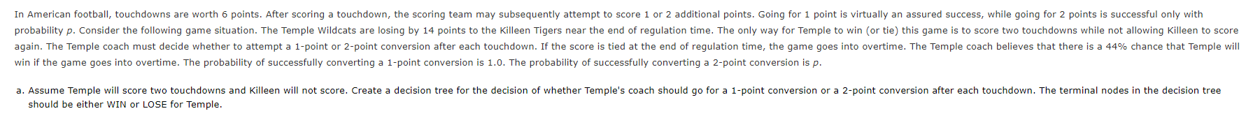 Solved win if the game goes into overtime. The probability | Chegg.com