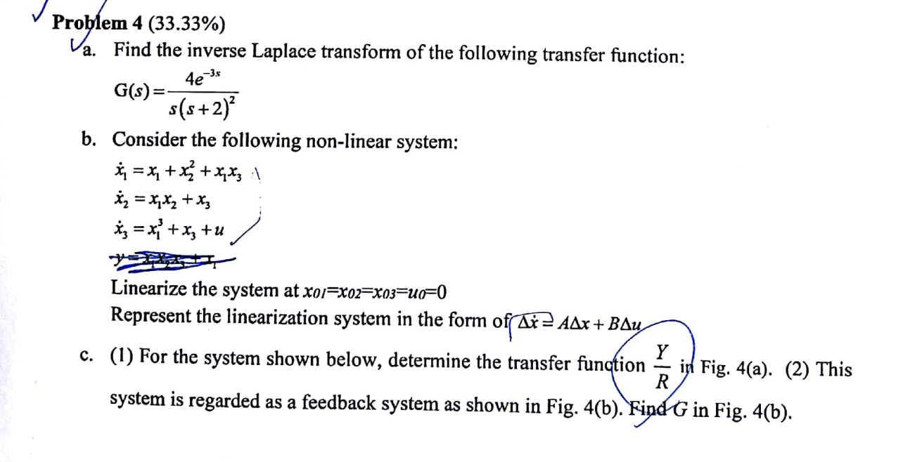 Solved Problem 4 (33.33\%) a. Find the inverse Laplace | Chegg.com