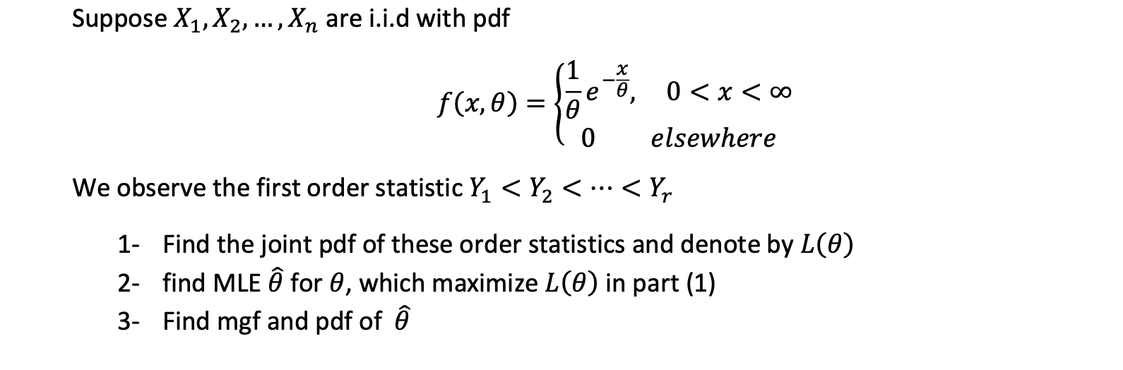 Solved Suppose X1,X2,…,Xn are i.i.d with pdf | Chegg.com