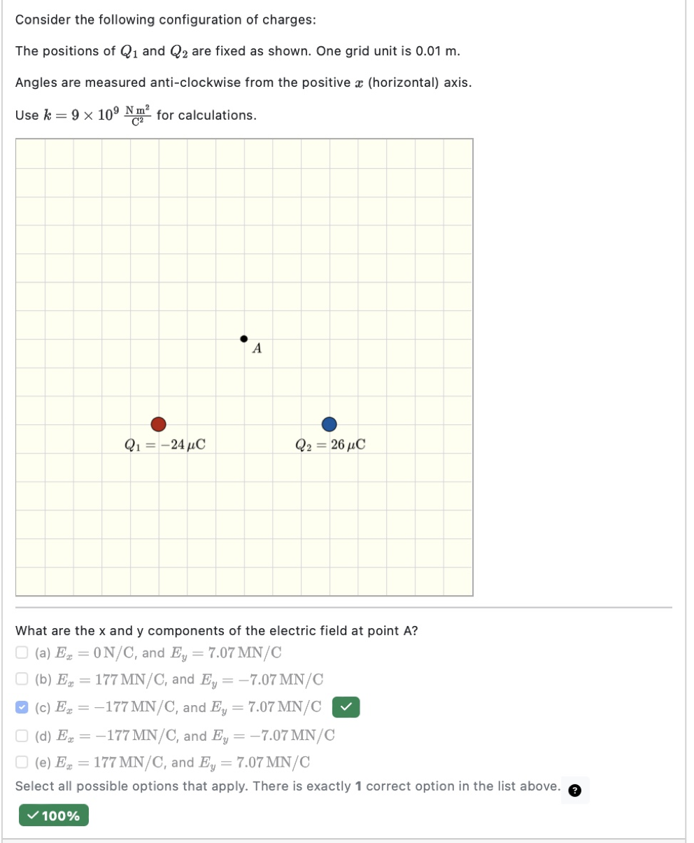 Solved Consider the following configuration of charges:The | Chegg.com