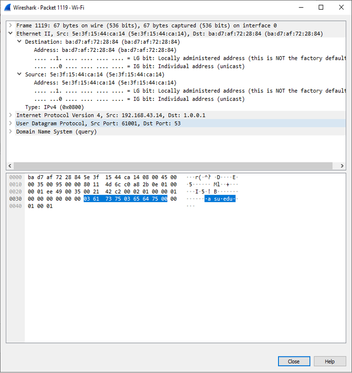 Solved Part 1: DNS Traffic CaptureOpen Wireshark and double | Chegg.com