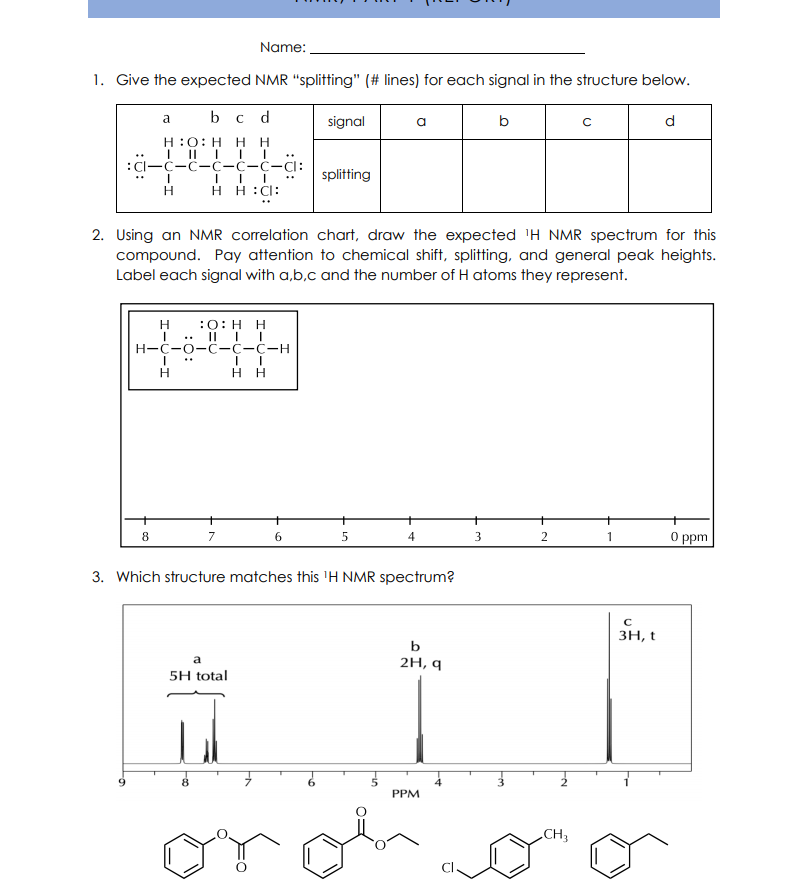 Solved NMR, PART 1 INTRODUCTION Nuclear Magnetic Resonance | Chegg.com