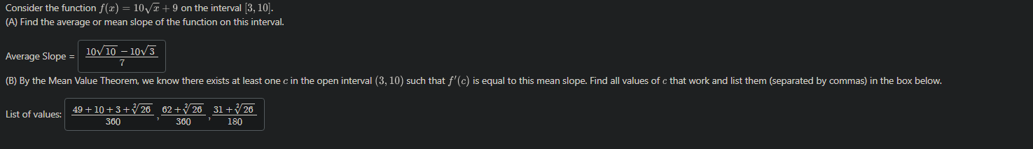 Solved Consider the function f(x)=10x+9 on the interval | Chegg.com