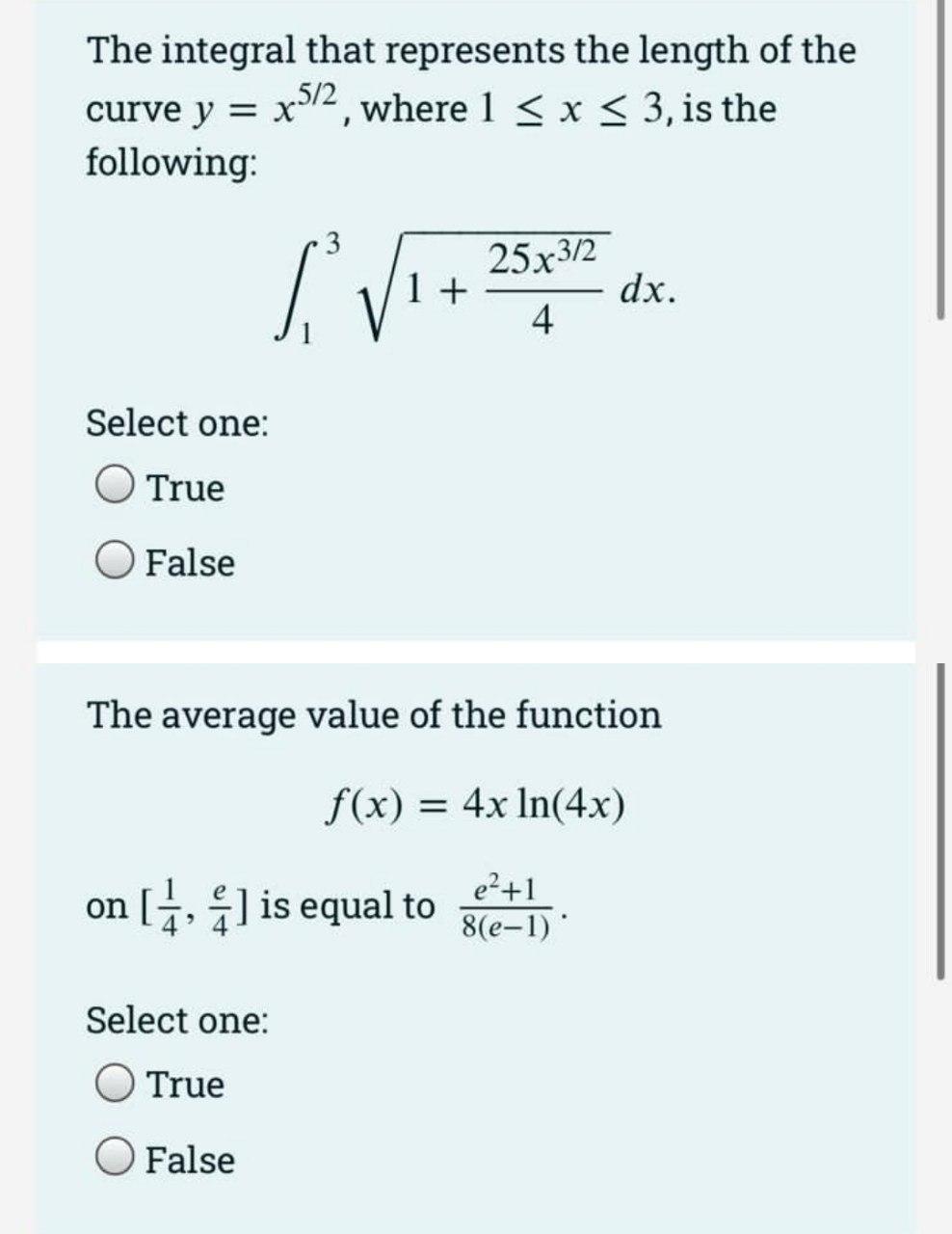 Solved The integral that represents the length of the curve | Chegg.com
