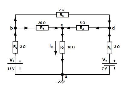 Solved In the circuit below, find the current (IR3) passing | Chegg.com