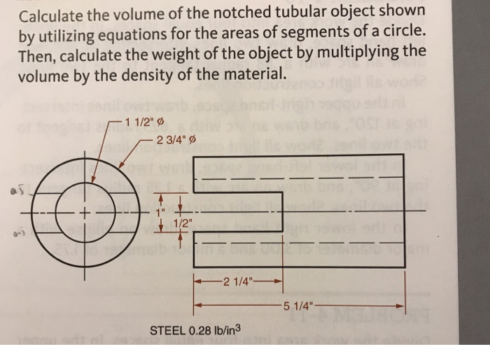 Solved Calculate the volume of the notched tubular object | Chegg.com
