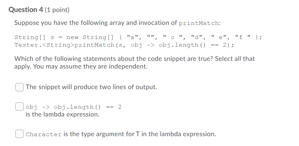 Solved // Testable.java public interface Testable { public | Chegg.com