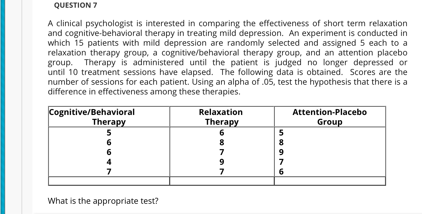 Solved What is the Null Hypothesis? What is the Alternative | Chegg.com