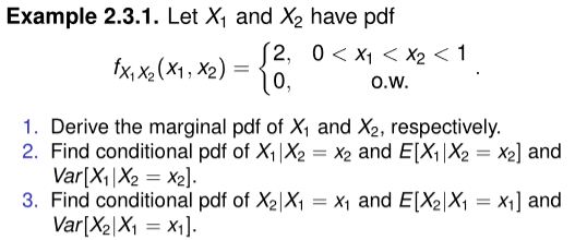 Solved Example 2.3.1. Let X1 and X2 have pdf S2, 0