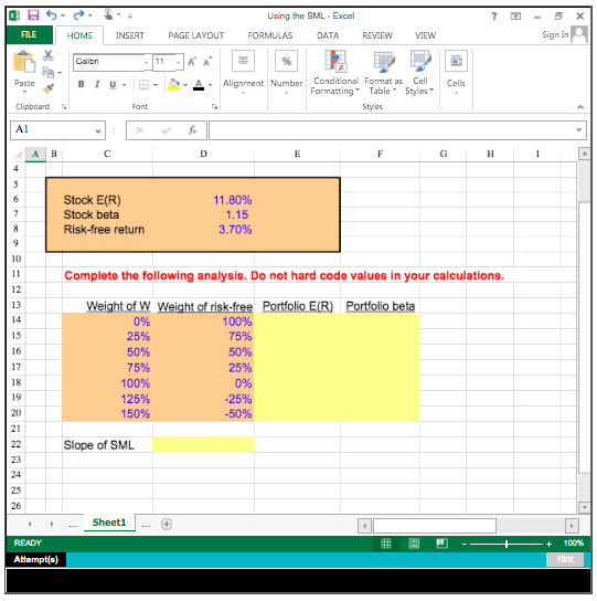 Solved Asset W has an expected return of 11.8 percent and a | Chegg.com