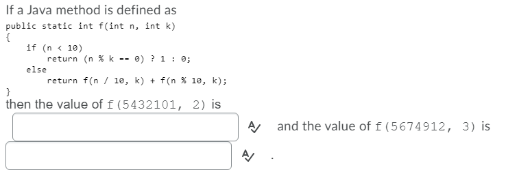 Solved If a Java method is defined as public static int | Chegg.com