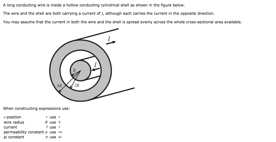 Solved A long conducting wire is inside a hollow conducting | Chegg.com
