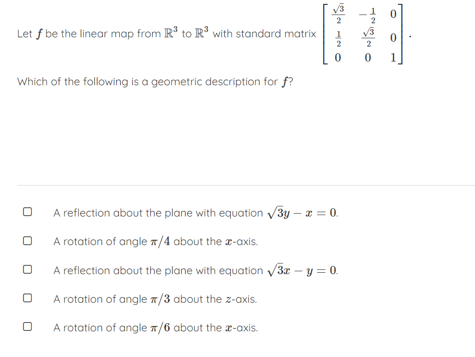 Solved ته اتہ 0 2 2 Let f be the linear map from R3 to R3 | Chegg.com
