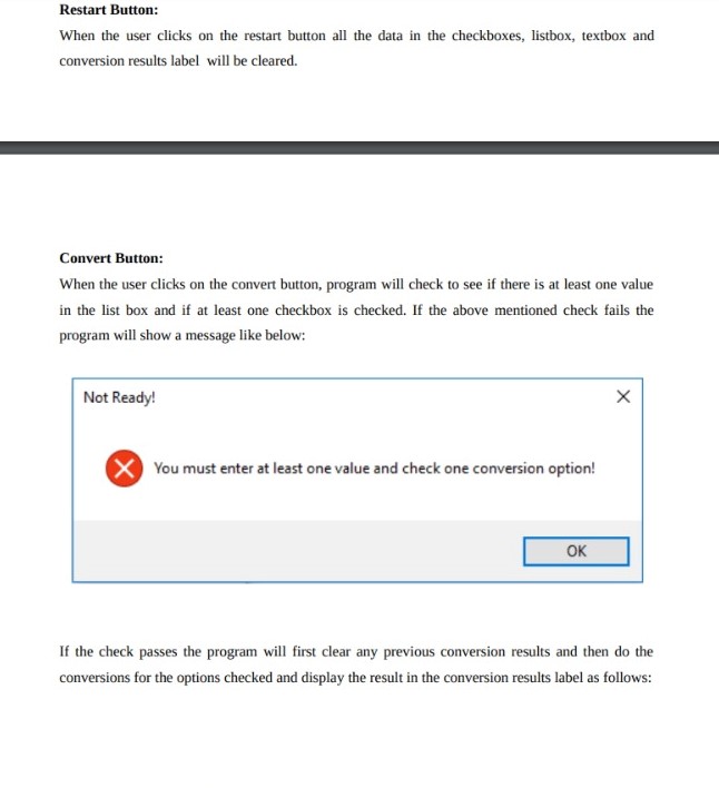 Solved Unit Conversion Tool: Create a visual basic program | Chegg.com