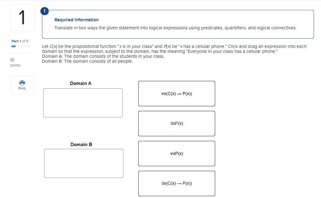 Solved 1 Required Information Translate in two ways the | Chegg.com